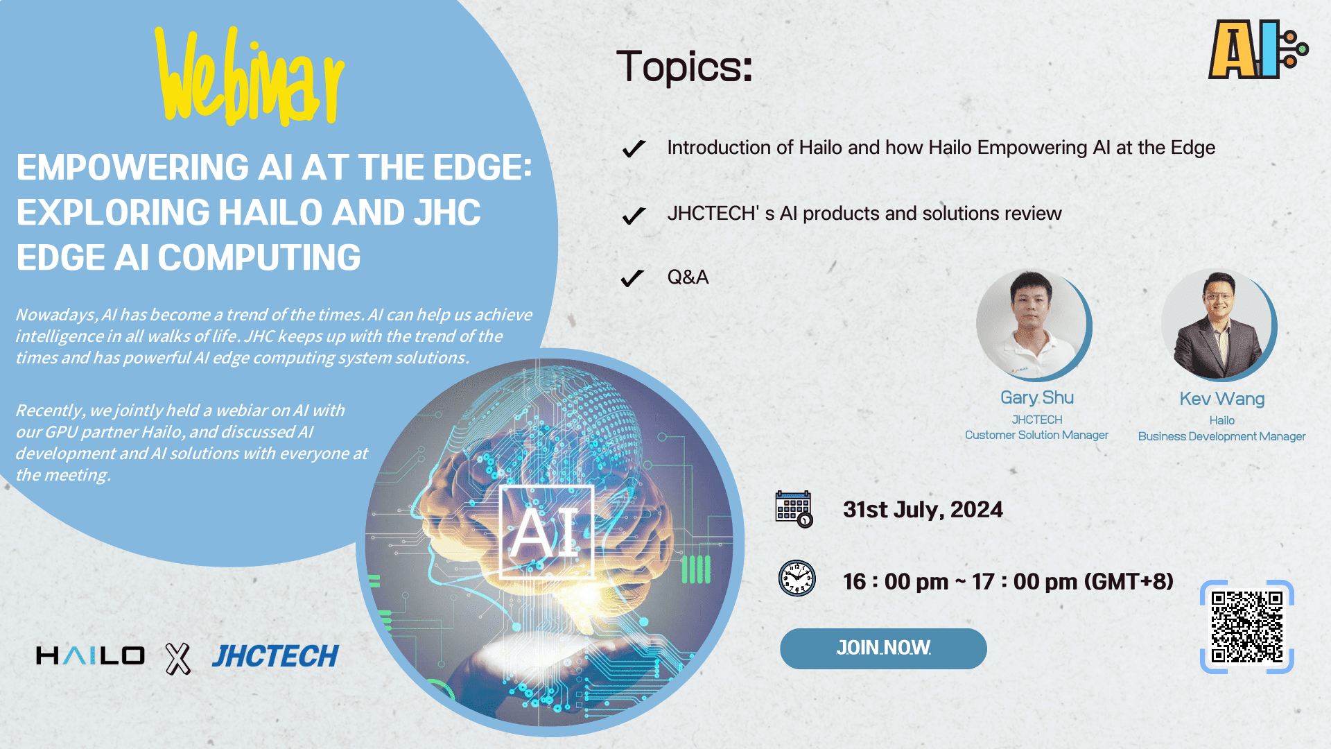 2024 July Webinar | Empowering AI at the Edge:Exploring Hailo and JHC ...